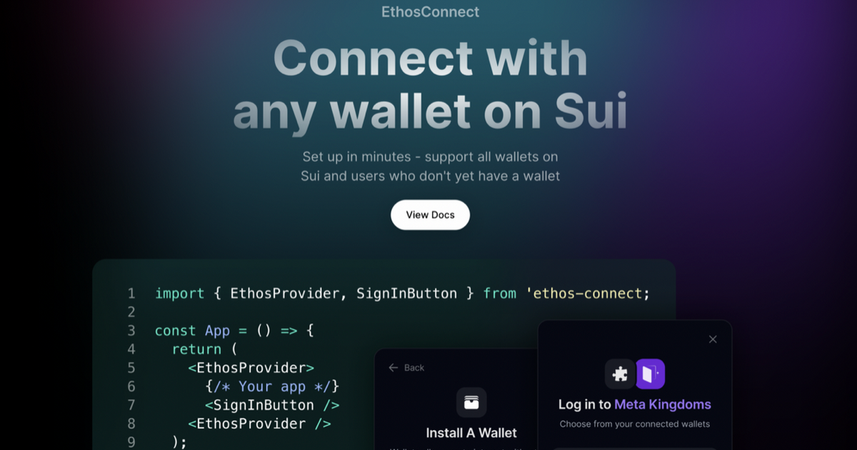 EthosConnectの紹介：Suiの開発者向けAPIを公開 | ALIS