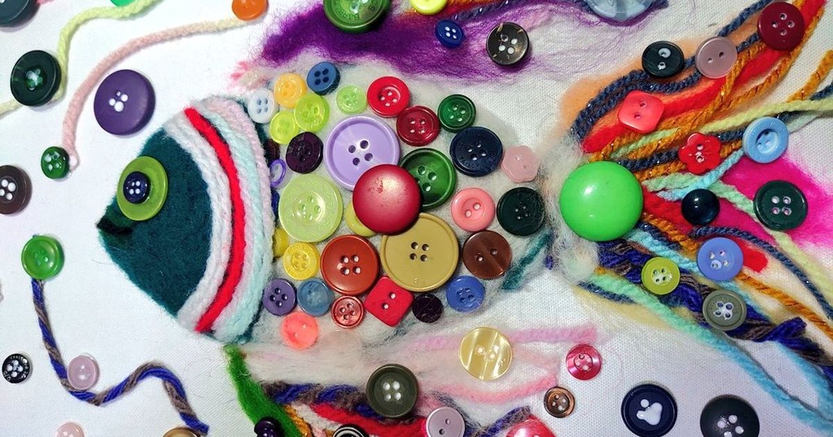 お魚 フェルト生地とボタンの芸術 | ALIS